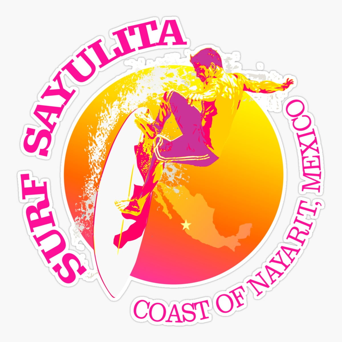 Maneki Sur Sayulita (Sr) Sticker, Phone Decal Water Bottle Stickers Car ...