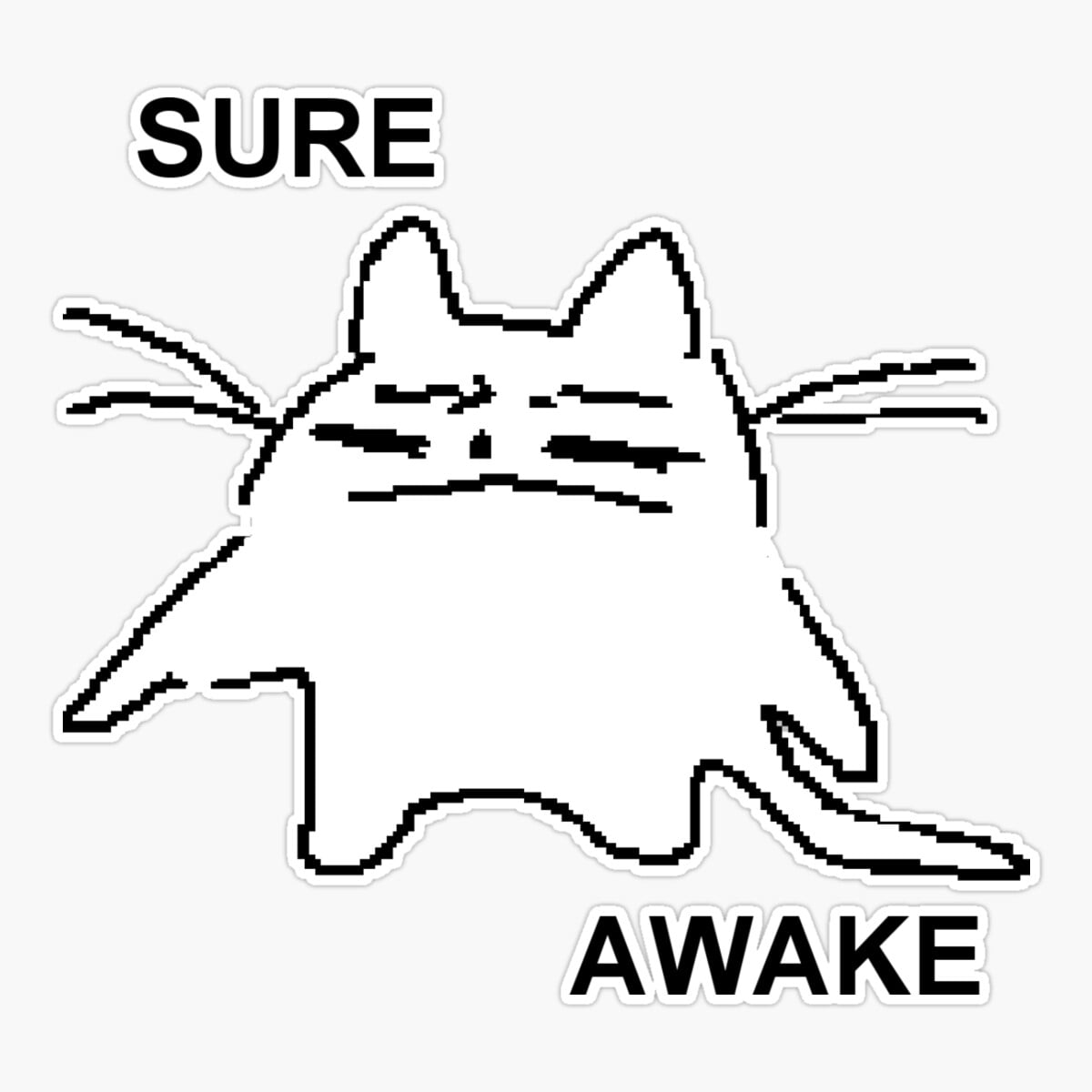 Maneki Sure. Awake Sticker, Phone Decal Water Bottle Stickers Car ...