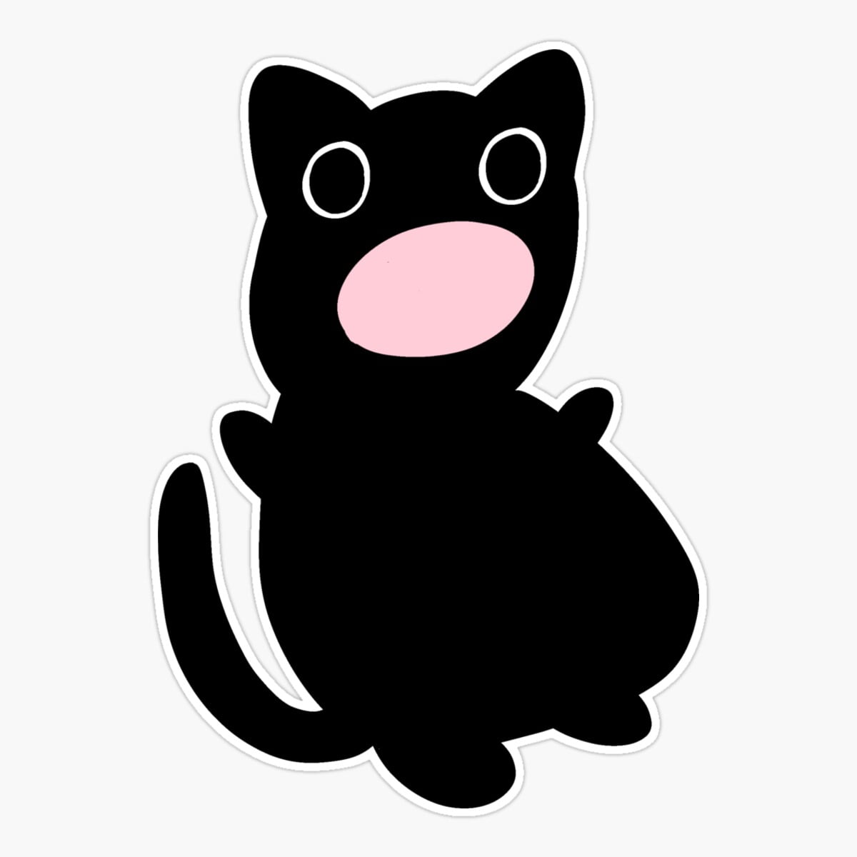 Maneki Surprised Cat Er, Phone Decal Water Bottle Stickers Car Decals ...