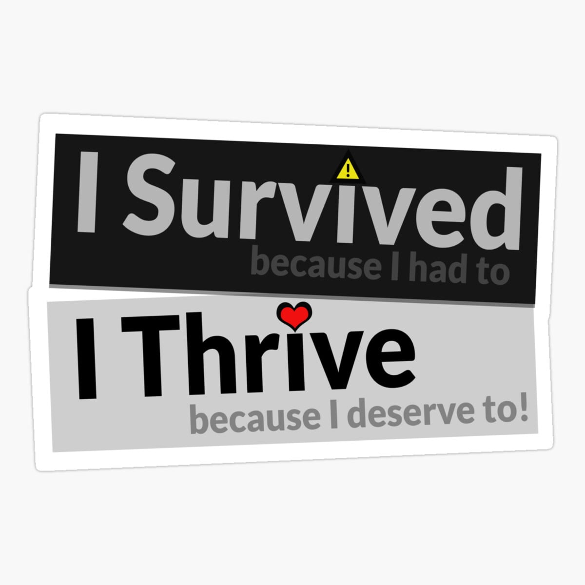 Maneki Survived And Thrive Sticker, Phone Decal Water Bottle Stickers Car Decals, Funny Birthday ...
