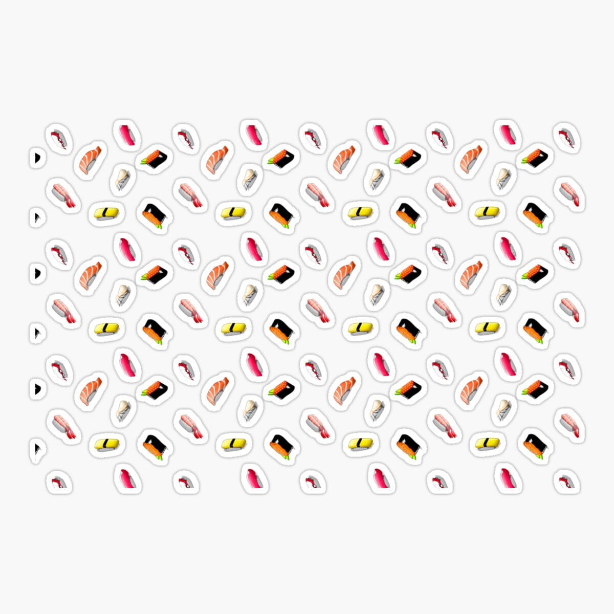 Maneki Sushi Pattern Sticker, Phone Decal Water Bottle Stickers Car ...