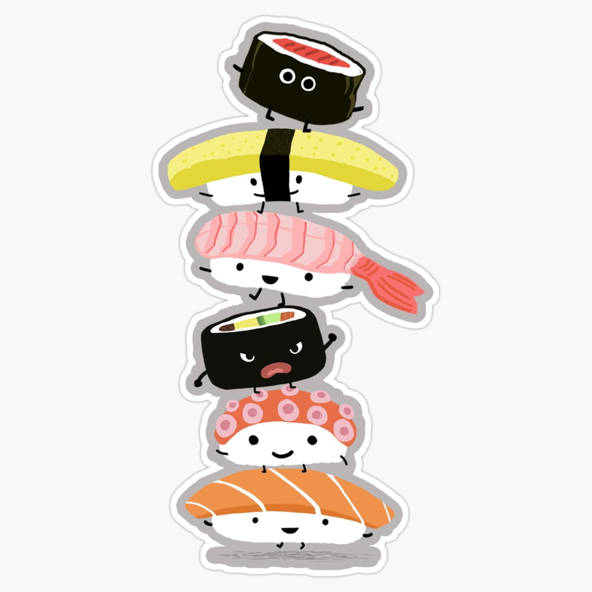 Maneki Sushi Stack Er, Phone Decal Water Bottle Stickers Car Decals ...