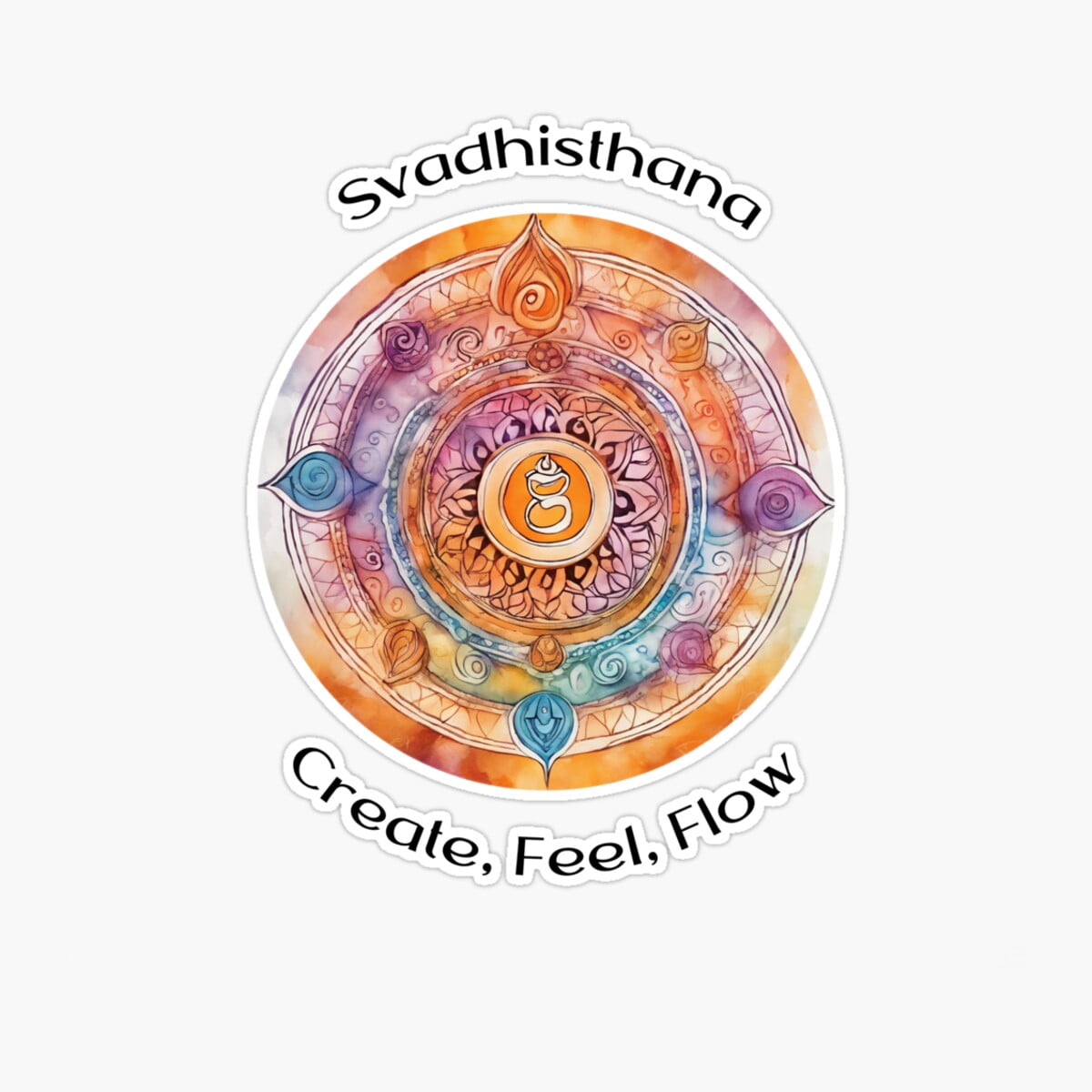 Maneki Svadhisthana Chakra Art – Create And Flow Sticker, Phone Decal ...