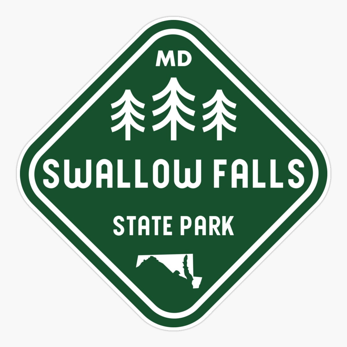 Maneki Swallow Alls State Park Maryland Er, Phone Decal Water Bottle ...