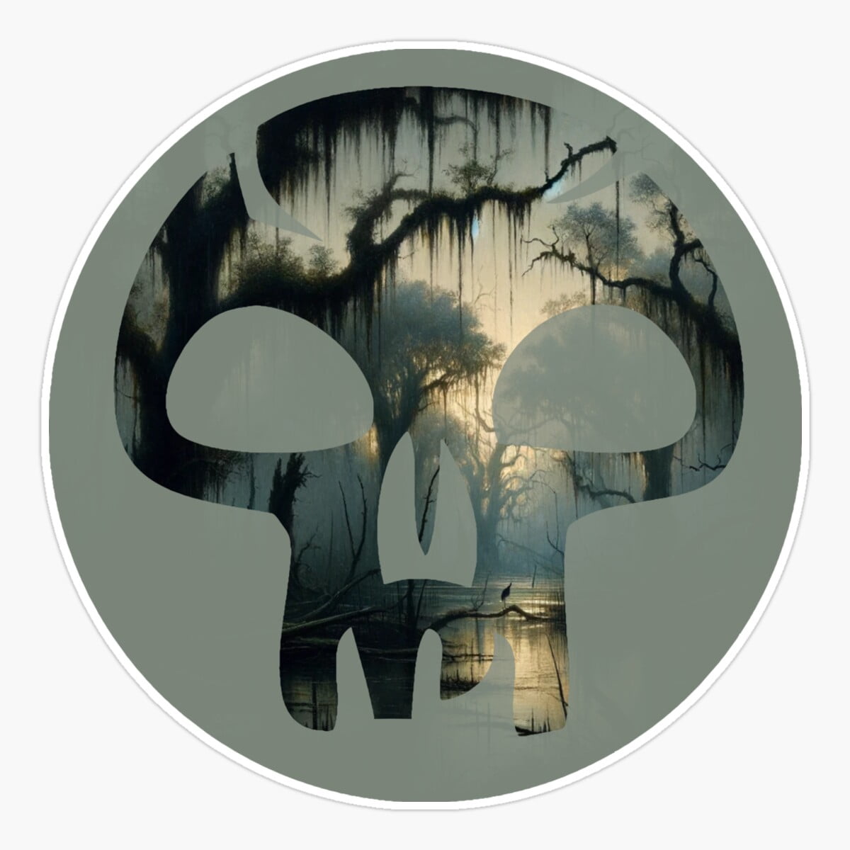 Maneki Swamp Mana Landscape Er, Phone Decal Water Bottle Stickers Car ...