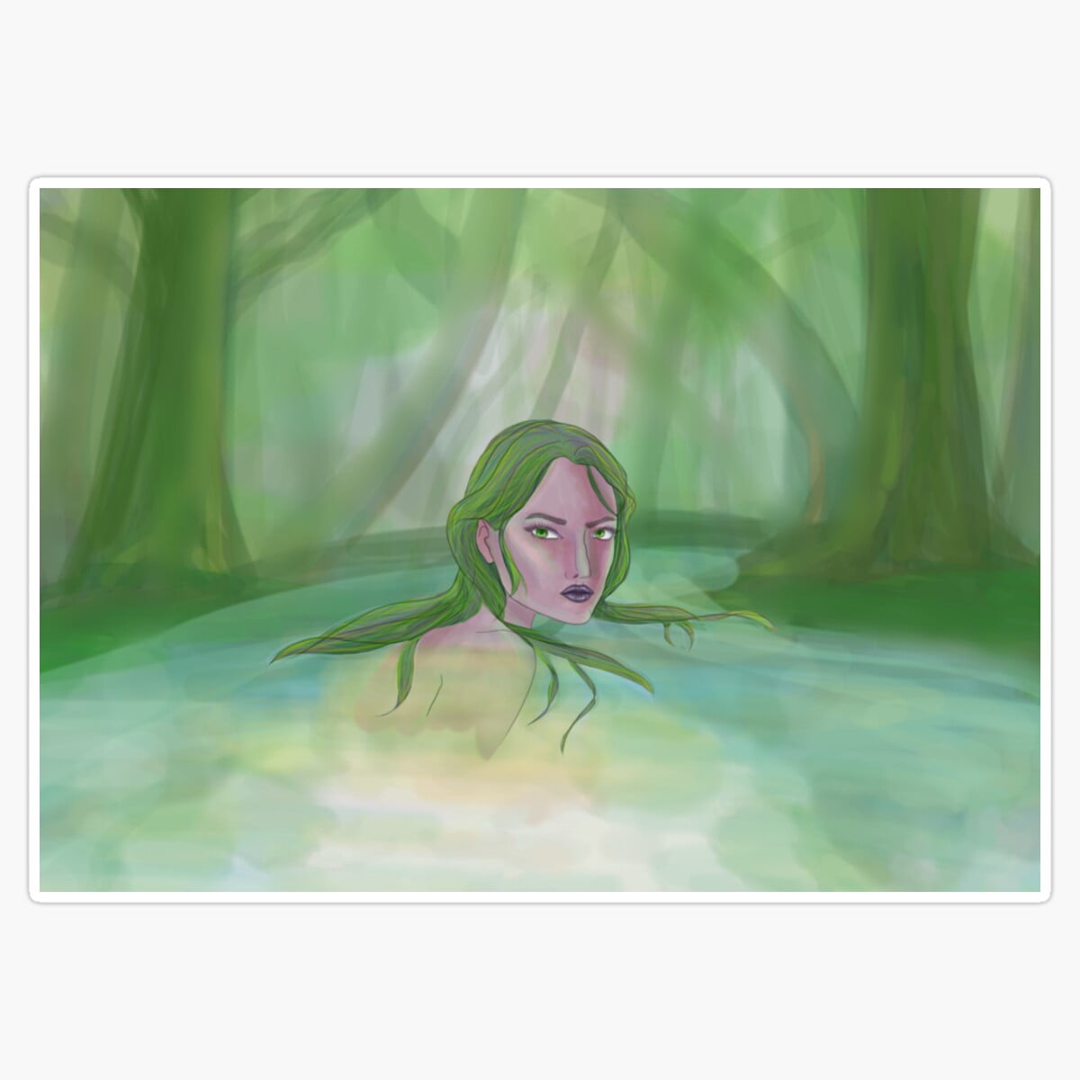 Maneki Swamp Siren Er, Phone Decal Water Bottle Stickers Car Decals ...