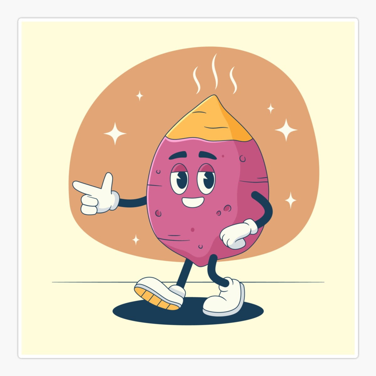 Maneki Sweet Potato Pal: Hand-Drawn Cartoon Illustration Sticker, Phone ...