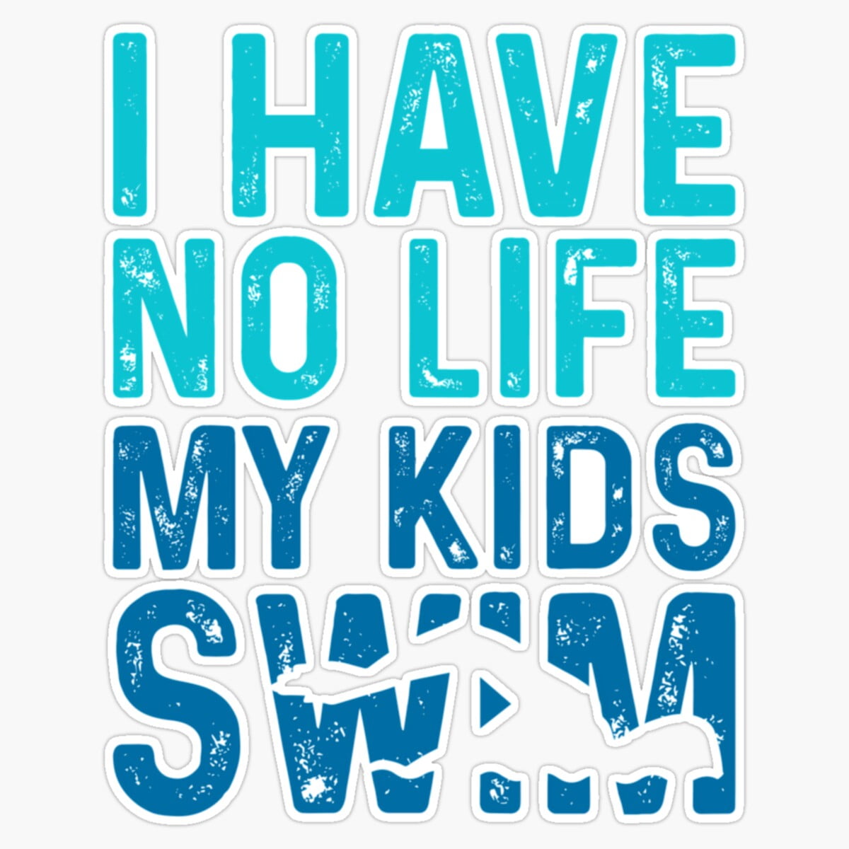 Maneki Swim Mom Swim Dad Funny Swimming Swimmers Er, Phone Decal Water ...