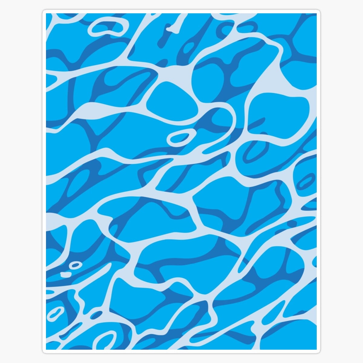 Maneki Swim Pool Swimming Pattern Graphic T-Shirt Er, Phone Decal Water ...