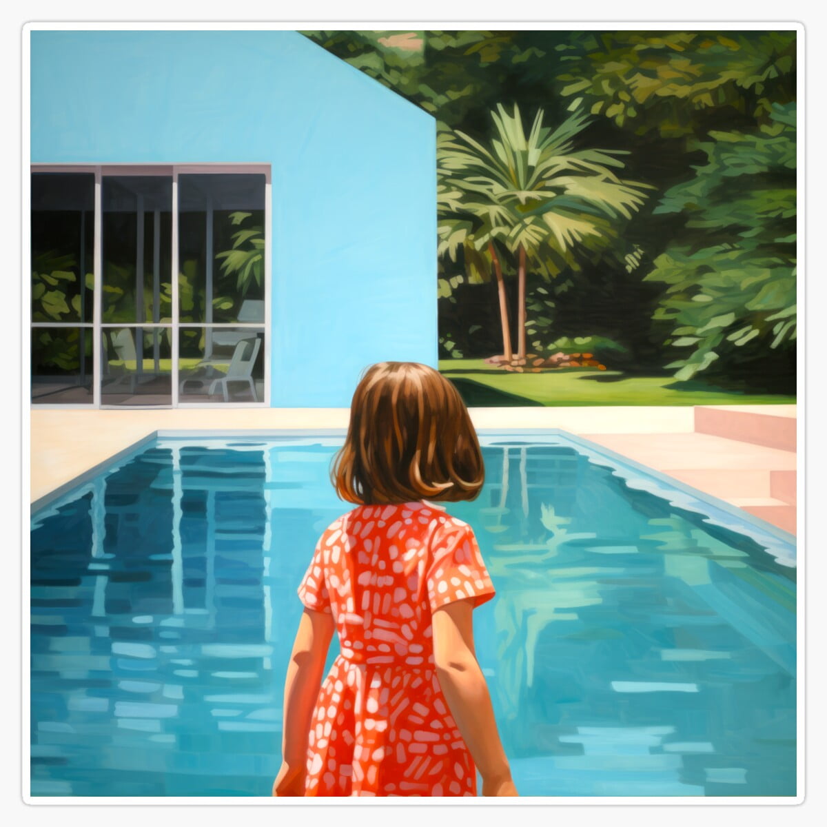 Maneki Swim Wish - Mid Century Modern Girl And Swimming Pool Er, Phone ...