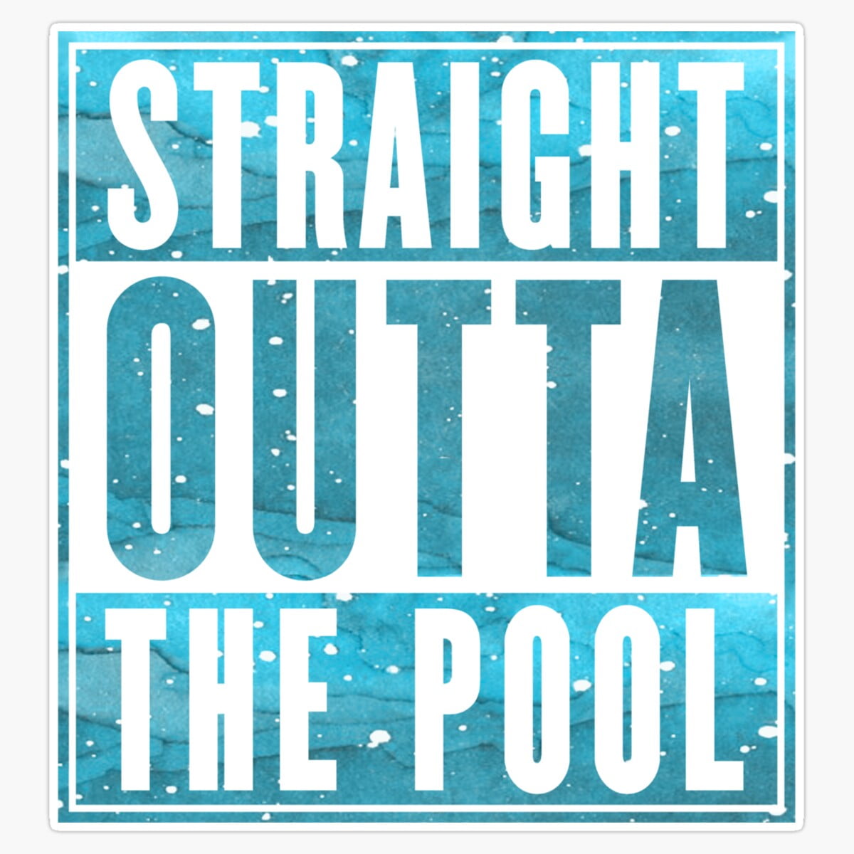 Maneki Swimmer : Straight Outta The Pool Er, Phone Decal Water Bottle ...