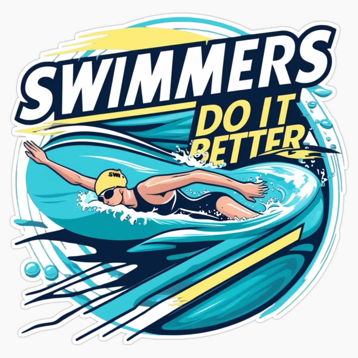 Maneki Swimmers Do It Better - Funny Swimming Quote For Swimmers Er ...