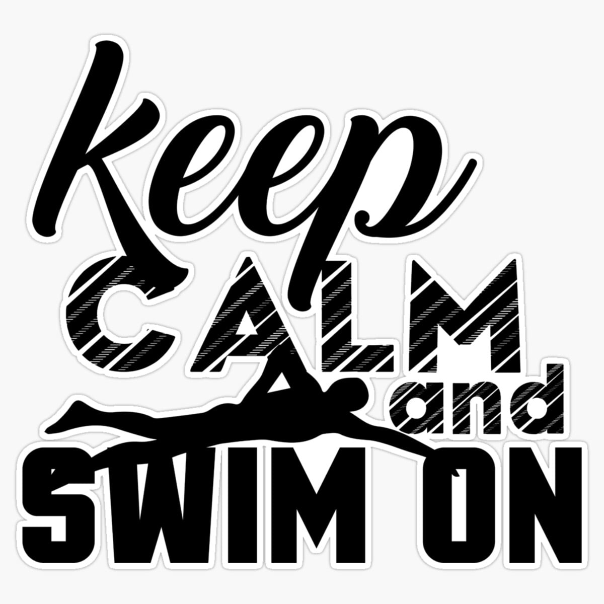 Maneki Swimming; For A Swimmer: Keep Calm And Swim On Er, Phone Decal ...