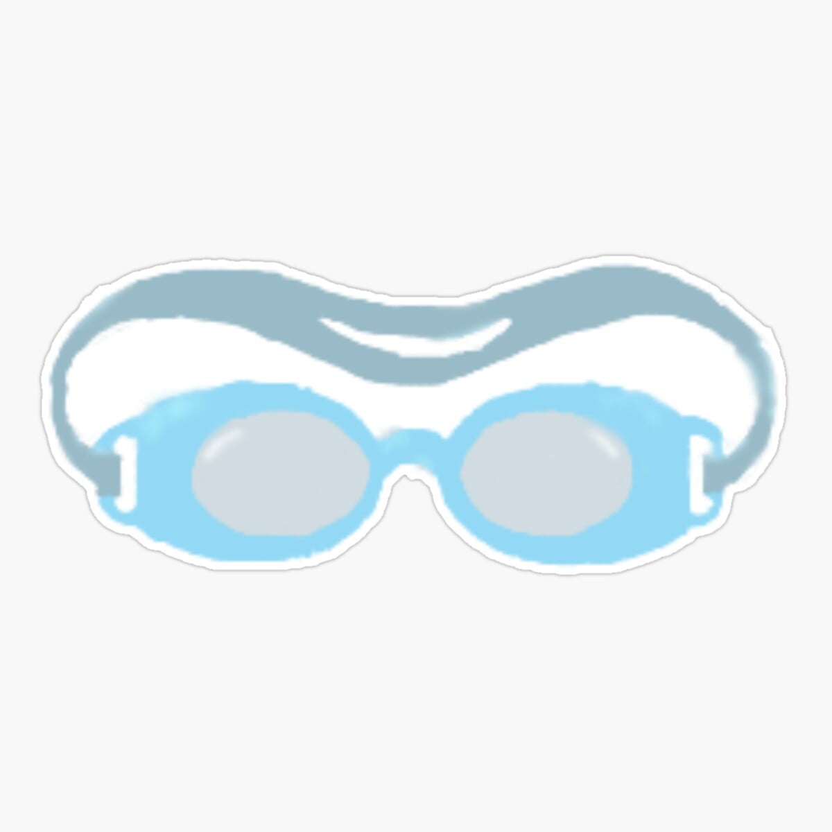 Maneki Swimming Goggles Sticker, Phone Decal Water Bottle Stickers Car ...