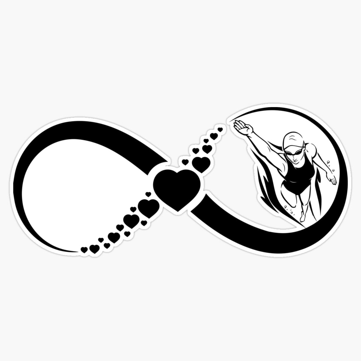 Maneki Swimming Infinity Er, Phone Decal Water Bottle Stickers Car ...