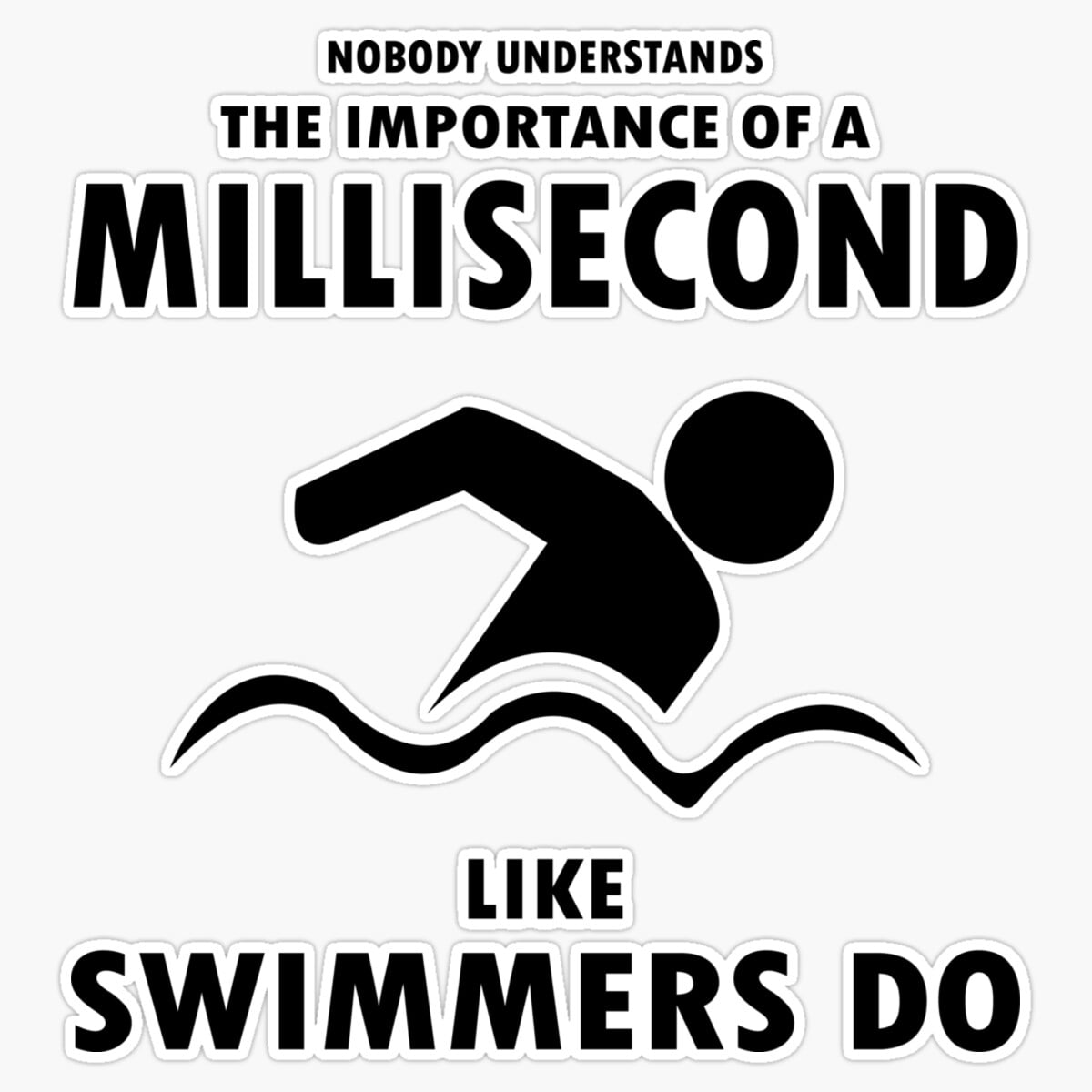 Maneki Swimming Swim Funny Swimmer Gift Er, Phone Decal Water Bottle ...