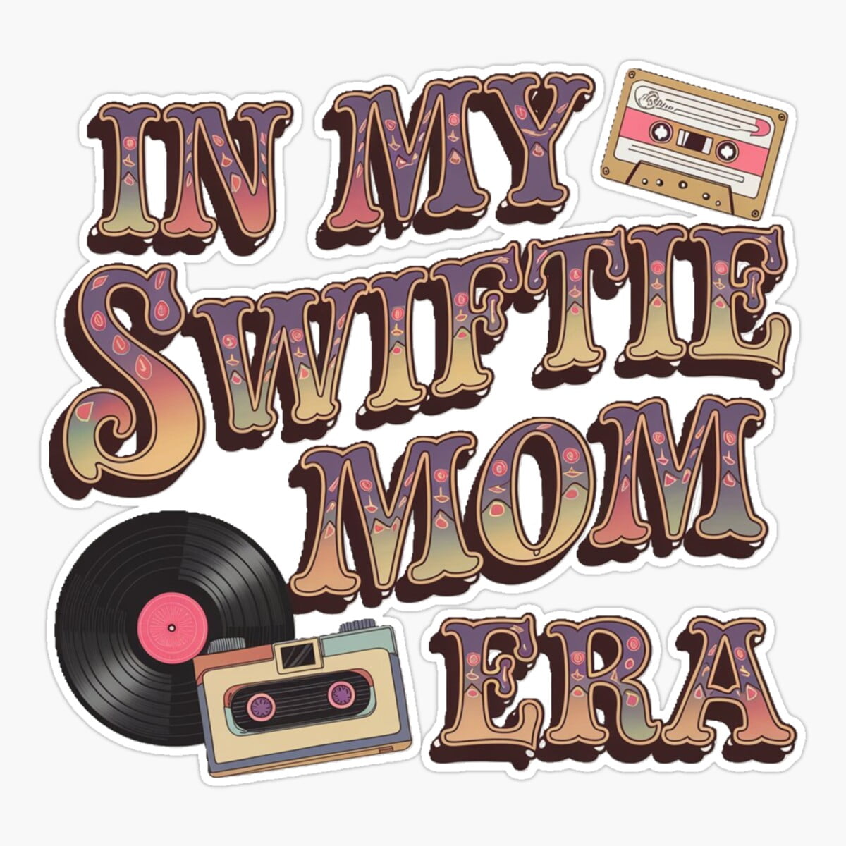 Maneki Switie Mom In My Switie Mom Era. Groovy Ont Sticker, Phone Decal ...