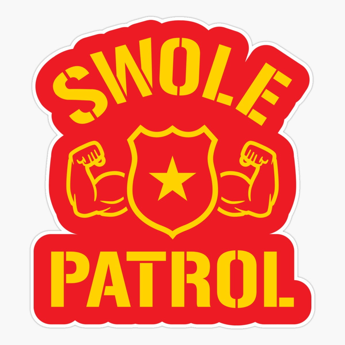 Maneki Swole Patrol Sticker, Phone Decal Water Bottle Stickers Car ...