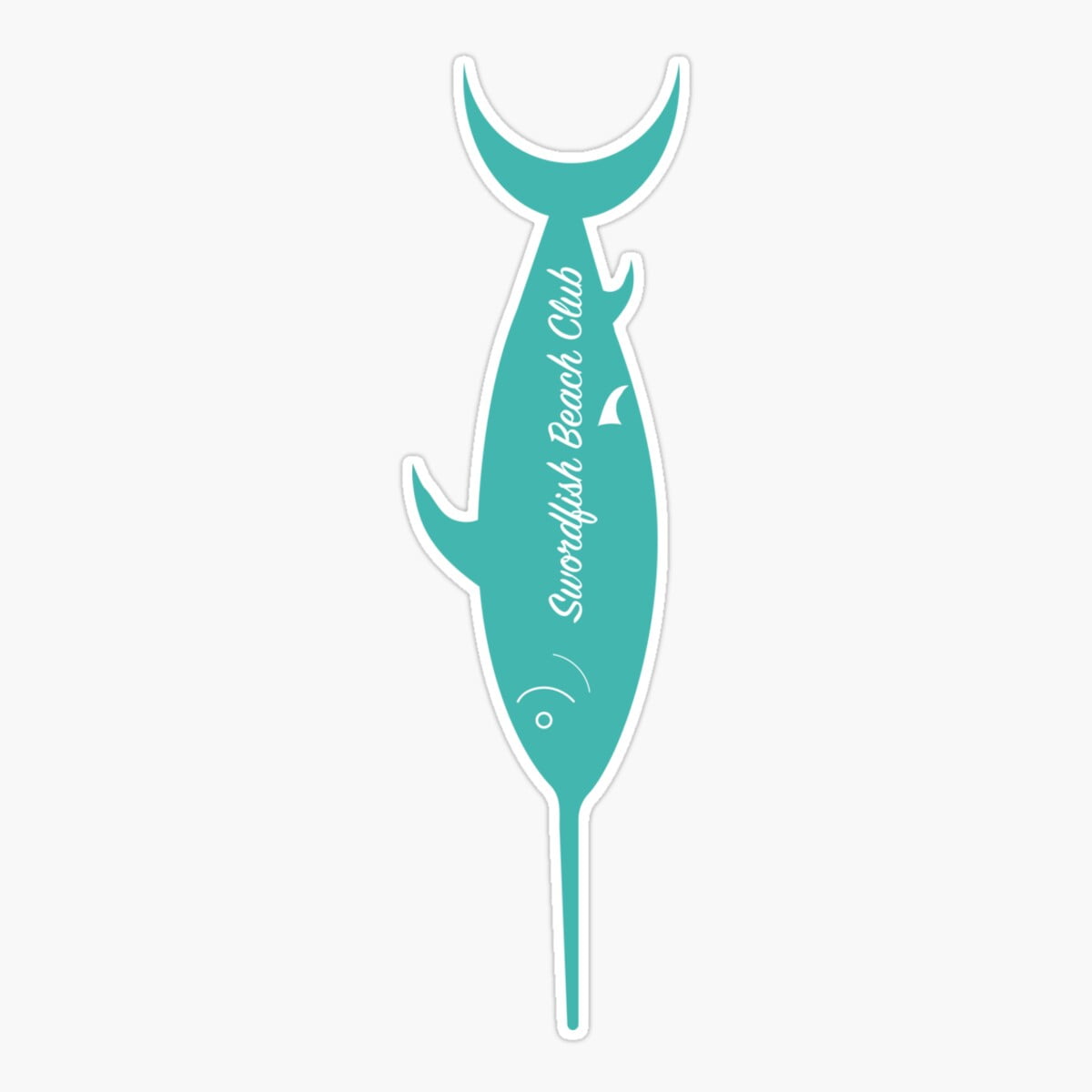 Maneki Swordfish Beach Sticker, Phone Decal Water Bottle Stickers Car ...