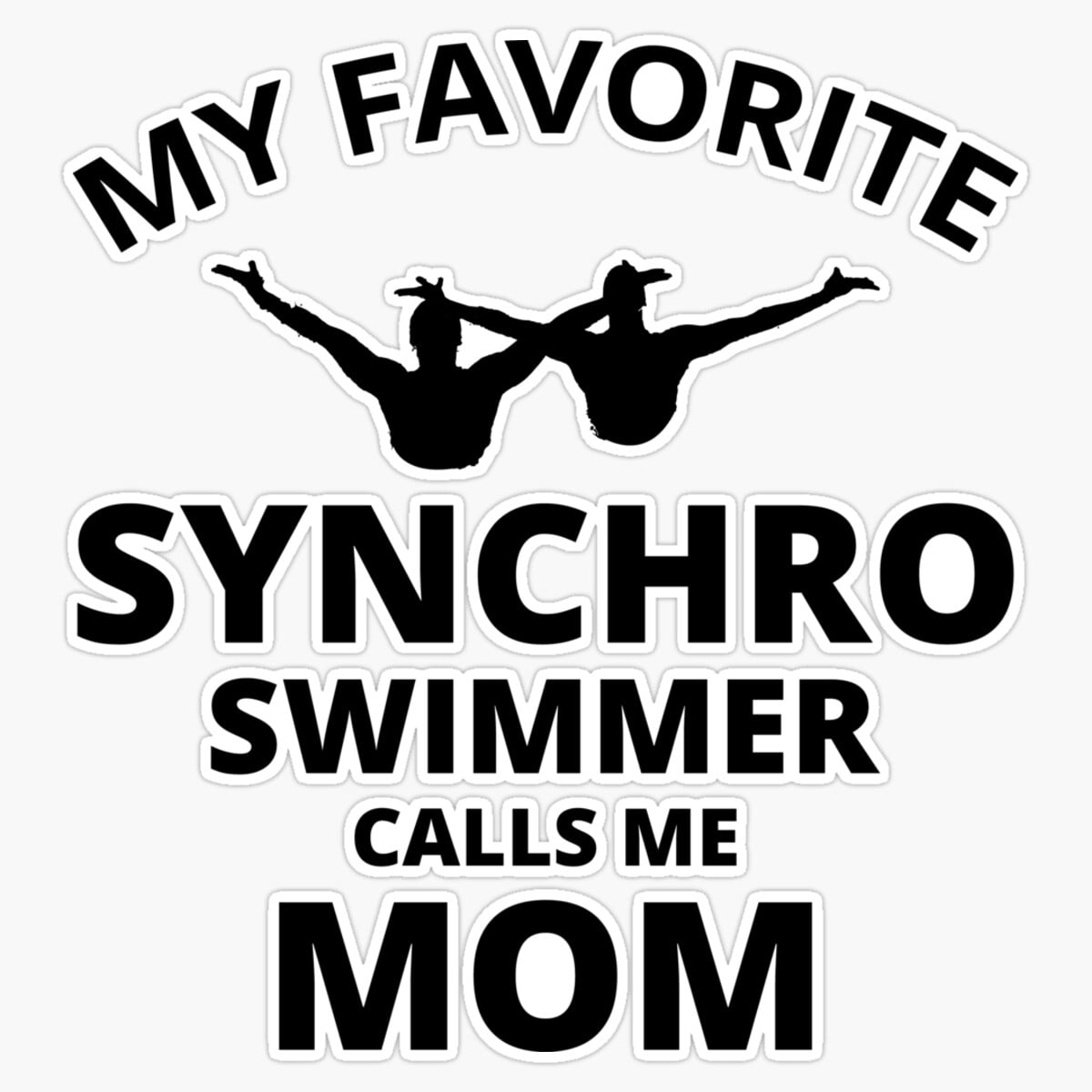 Maneki Synchro Swim Swimmer Synchronized Swimming Mom Er, Phone Decal ...