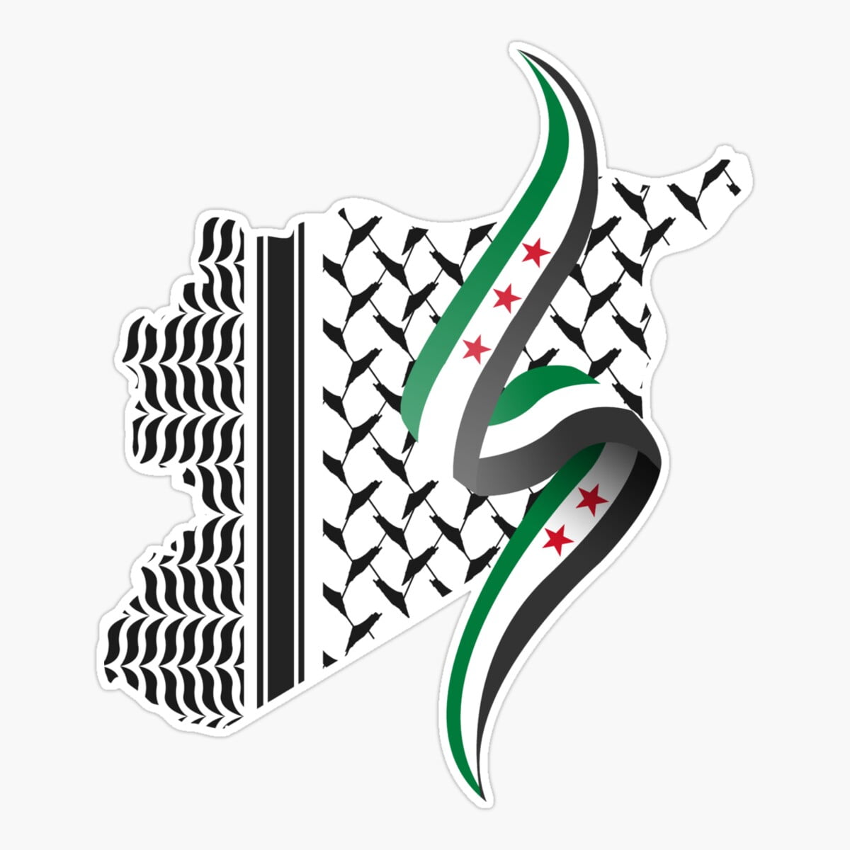 Maneki Syria Revolution Flag Map Syrian Independence Flag Er, Phone ...