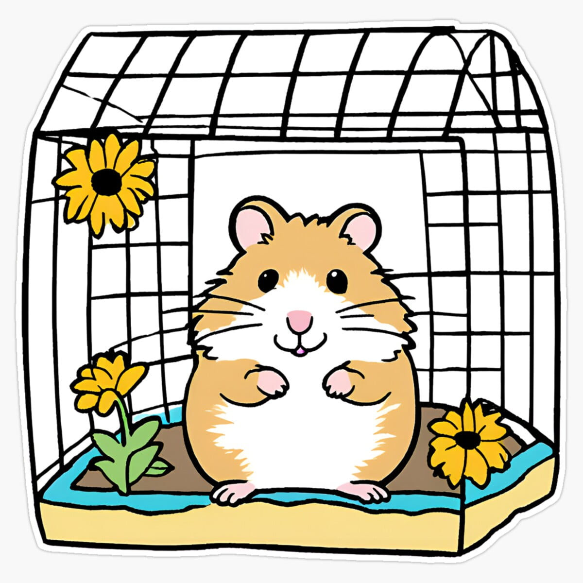 Maneki Syrian Hamster Er, Phone Decal Water Bottle Stickers Car Decals ...