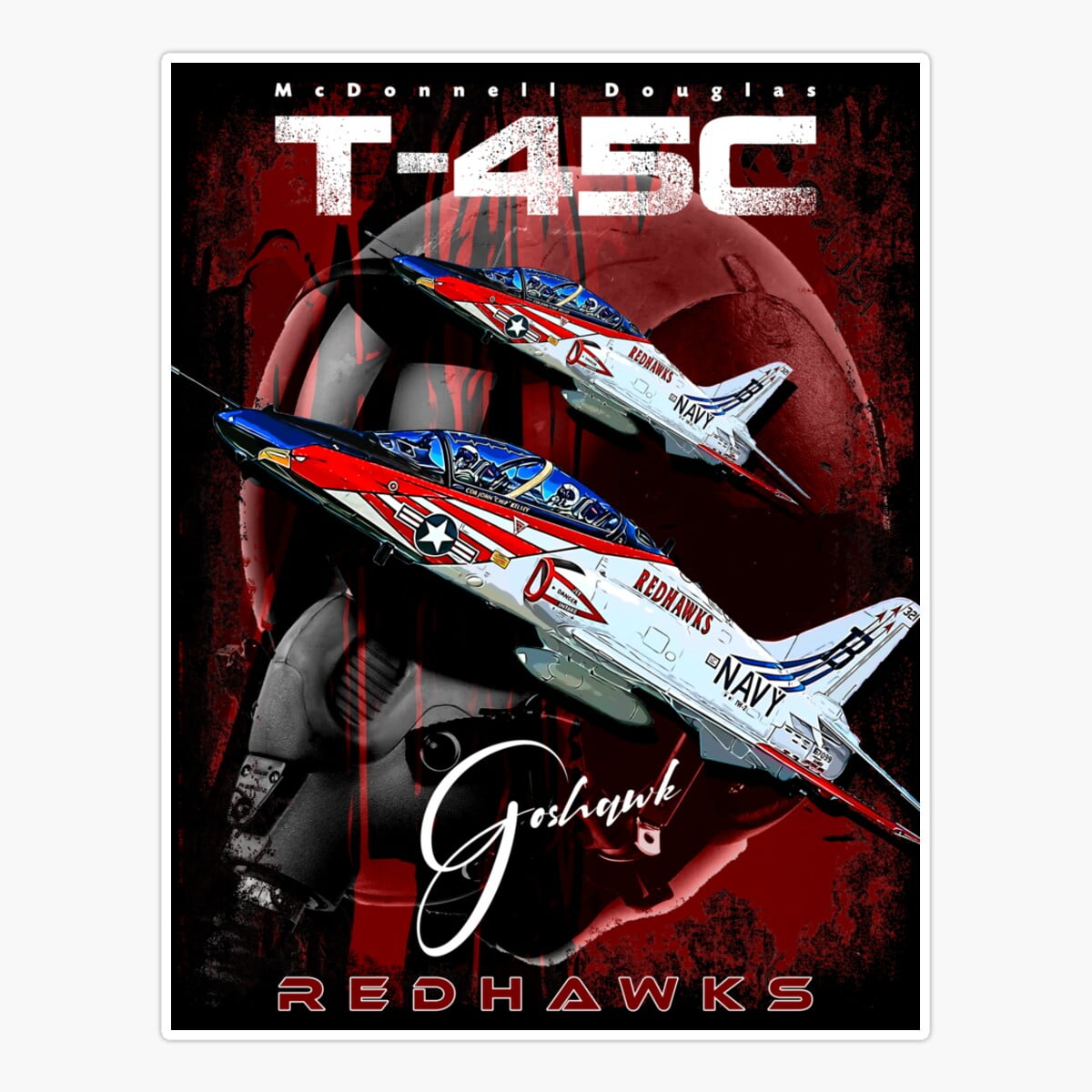 Maneki T-45C Goshawk Redhawks Us Air Force Navy Training Jet Aircraft ...