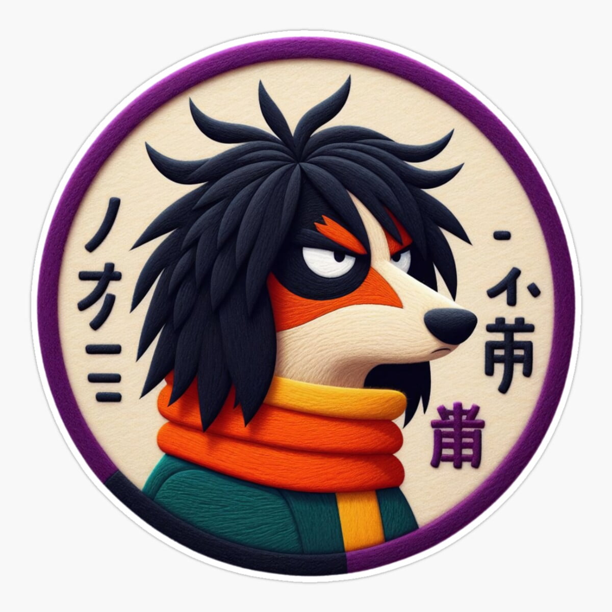 Maneki T-Shirt Furry Dog: Japanese Comic Orange Pet Manga Anime Cartoon ...