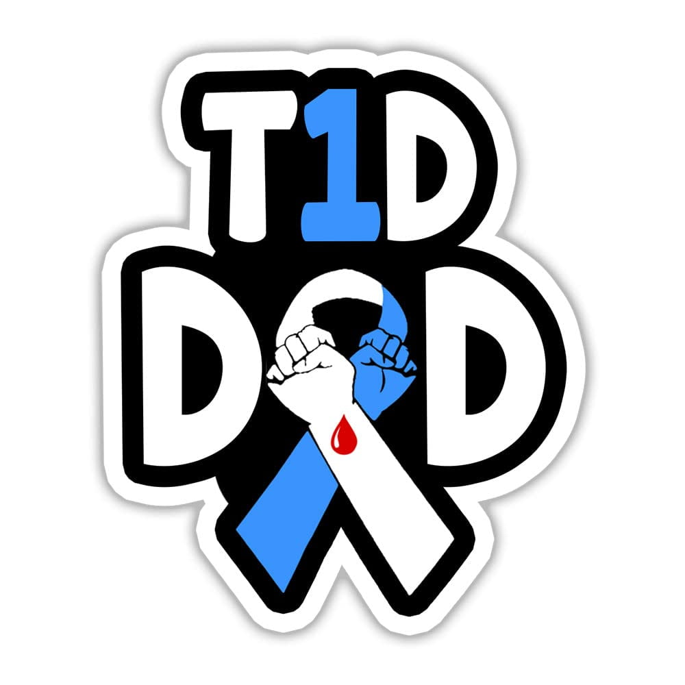 Maneki T1D Dad Sticker Proud Dad oA T1D Warrior Sticker Type 1 Diabetes ...