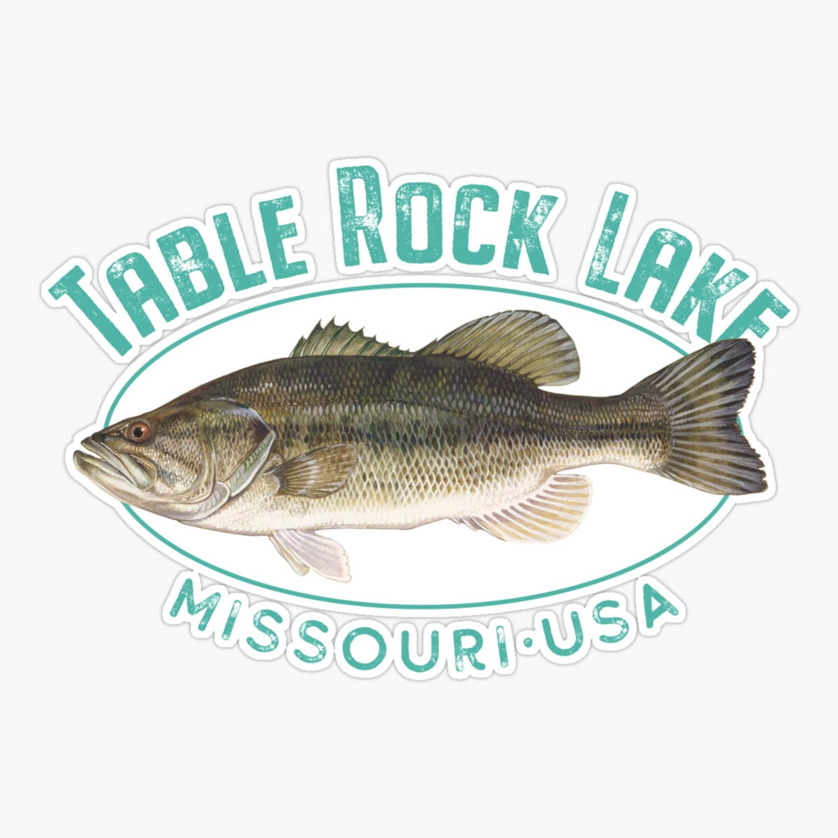 Maneki Table Rock Lake Missouri Largemouth B Design Er, Phone Decal ...