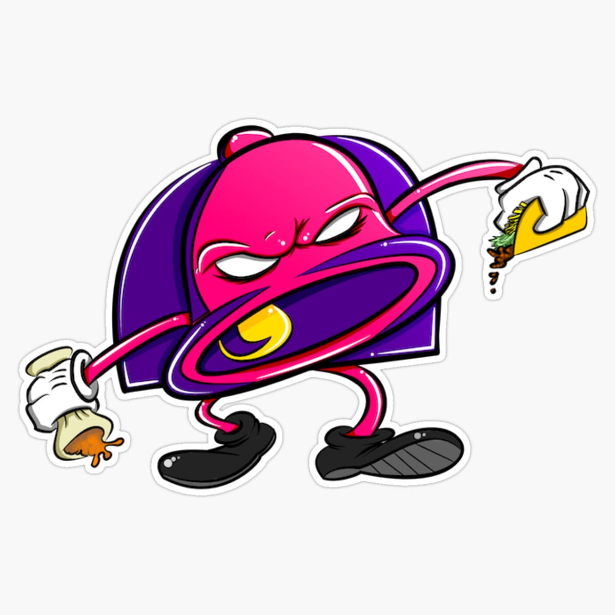 Maneki Taco Bell Er, Phone Decal Water Bottle Stickers Car Decals ...