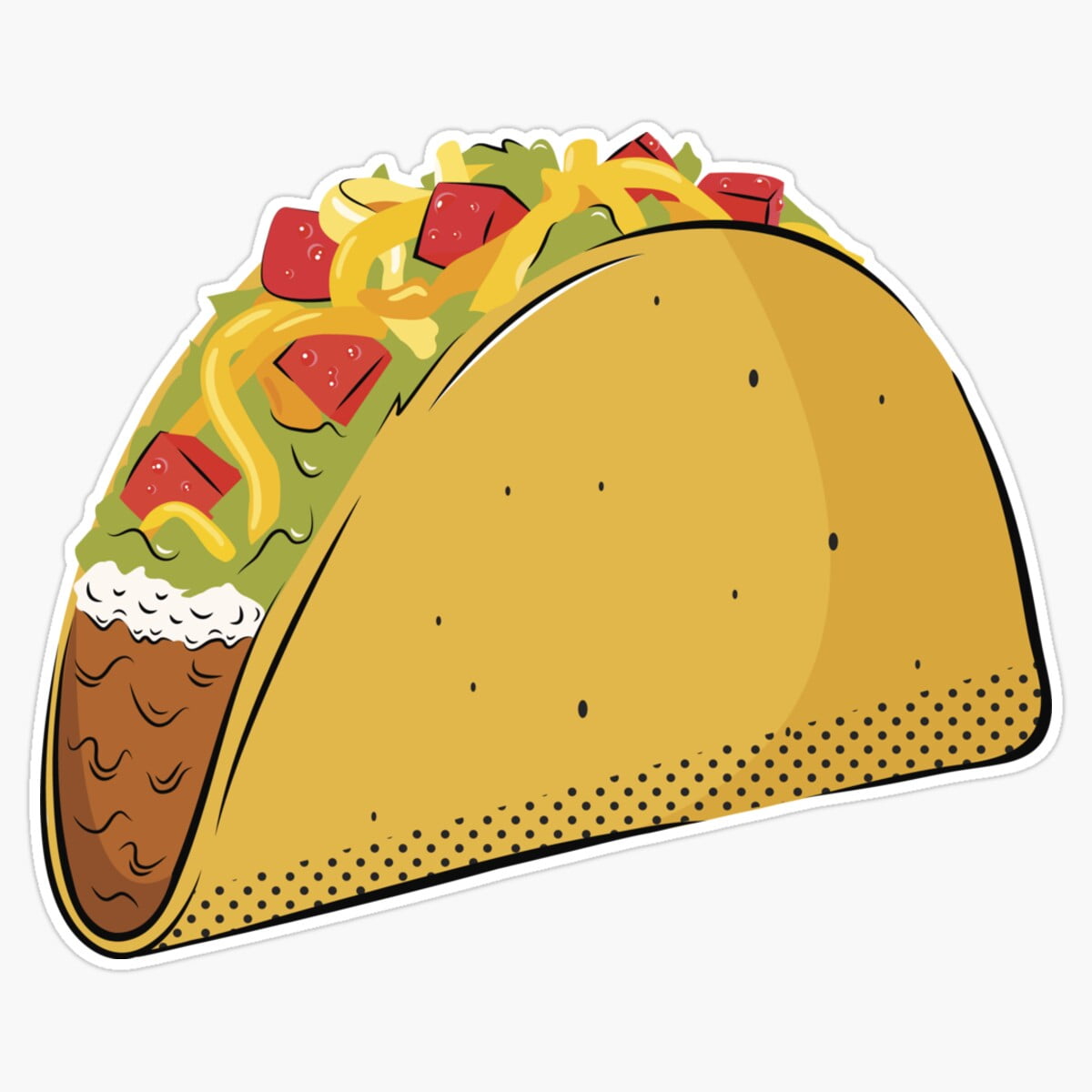 Maneki Taco! Er, Phone Decal Water Bottle Stickers Car Decals, Funny ...