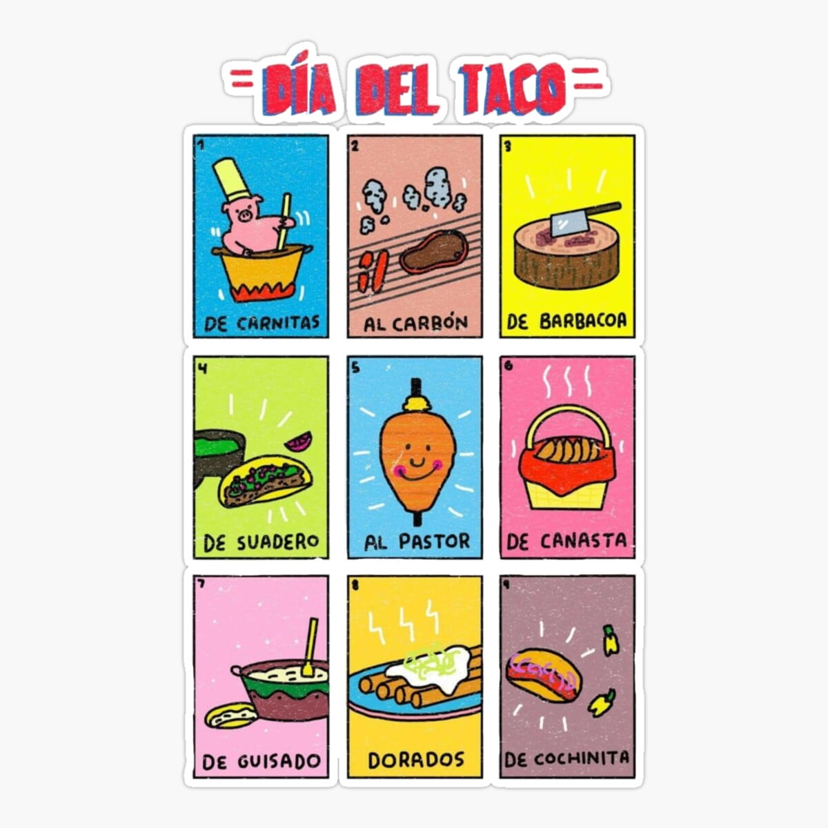 Maneki Taco Lottery Sticker, Phone Decal Water Bottle Stickers Car ...