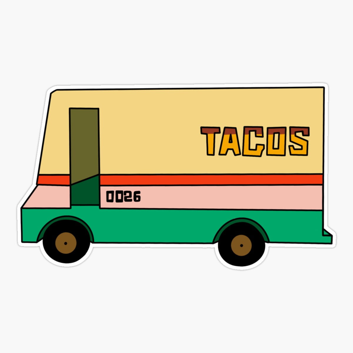 Maneki Taco Truck Sticker, Phone Decal Water Bottle Stickers Car Decals ...