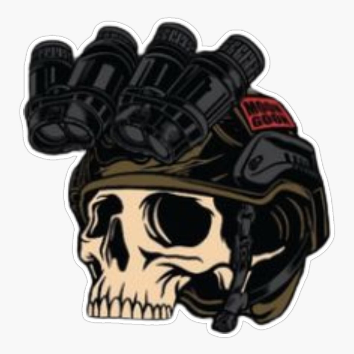 Maneki Tactcial Skeleton Er Er, Phone Decal Water Bottle Stickers Car ...