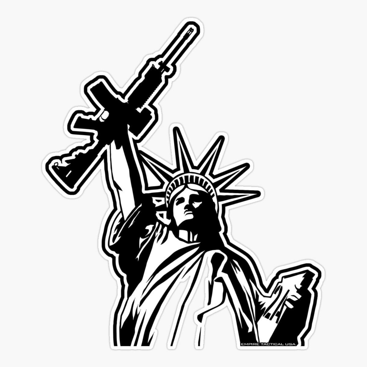 Maneki Tactical Lady Liberty Er Er, Phone Decal Water Bottle Stickers ...