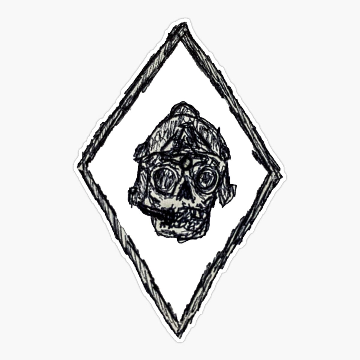 Maneki Tactical Skull In Diamond Er, Phone Decal Water Bottle Stickers ...