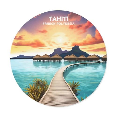 Maneki Tahiti French Polynesia Vinyl Sticker – Waterproof Travel Decal ...
