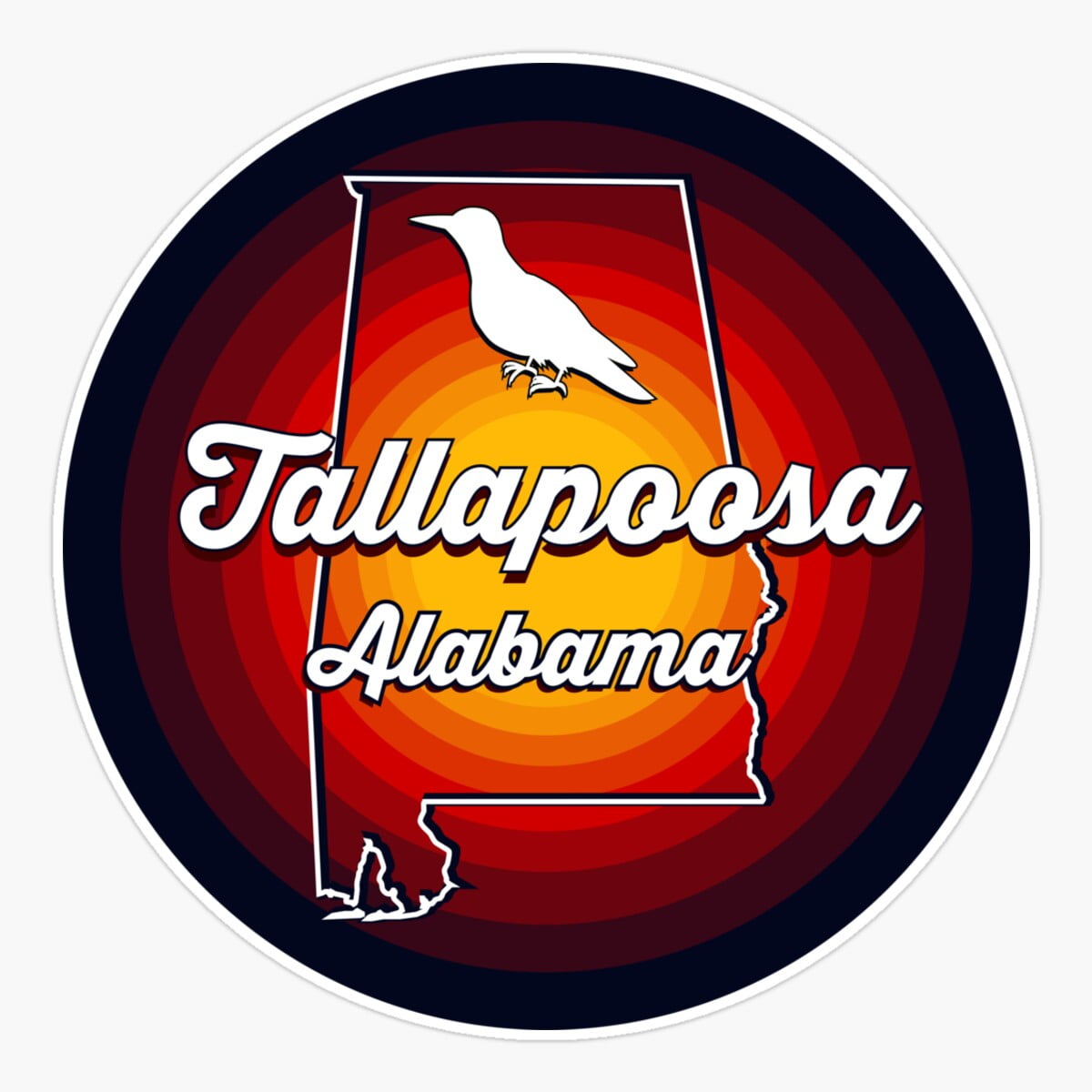 Maneki Tallapoosa County Alabama Al Sticker, Phone Decal Water Bottle ...