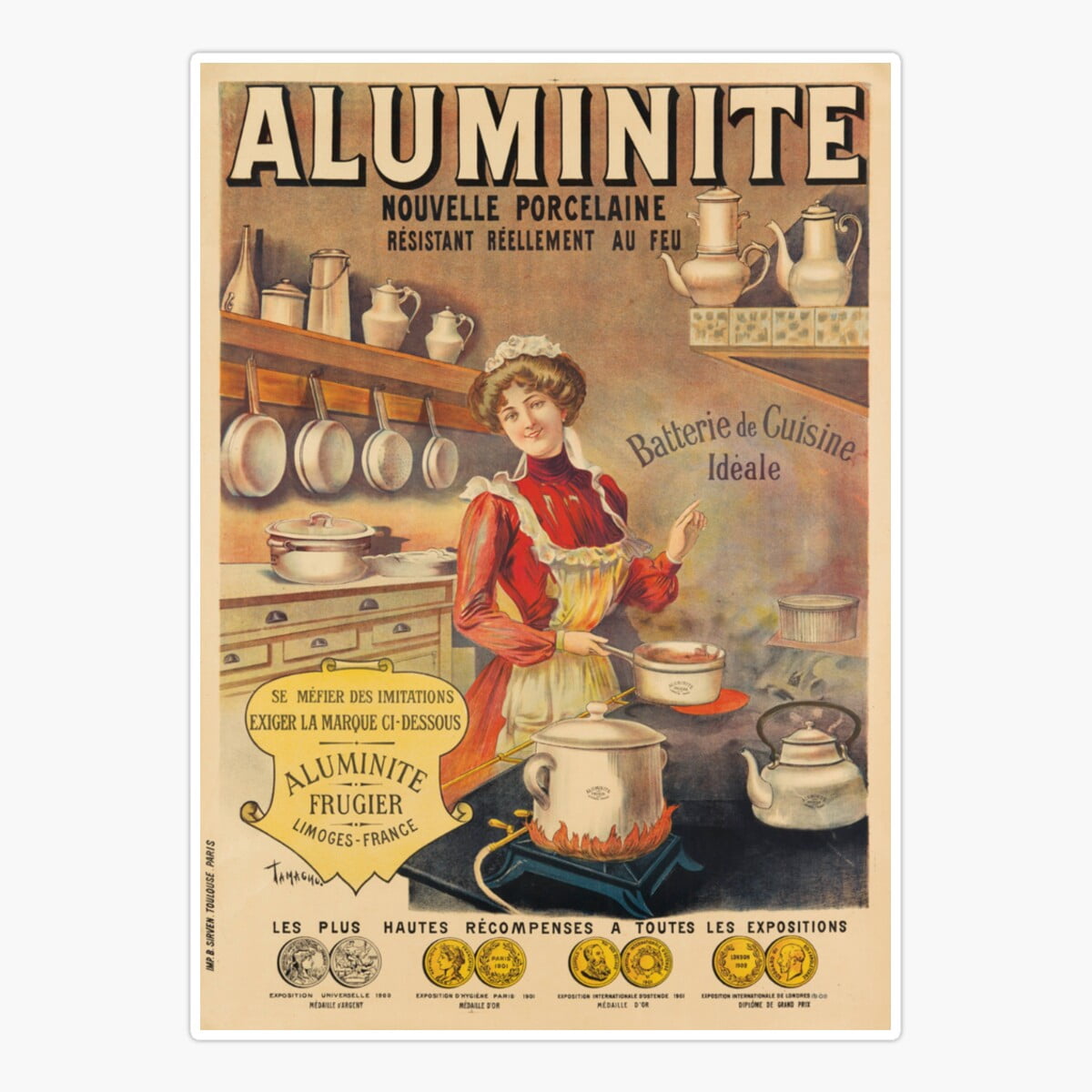 Maneki Tamagno, Rancisco (1851-1933). Aluminite, 1903 Sticker, Phone ...