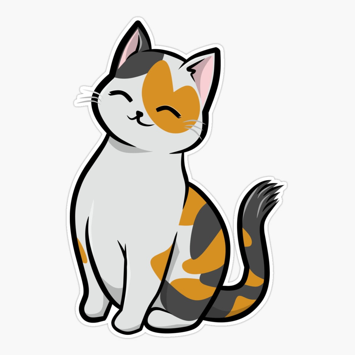 Maneki Tammy The Calico Cat Sticker, Phone Decal Water Bottle Stickers ...