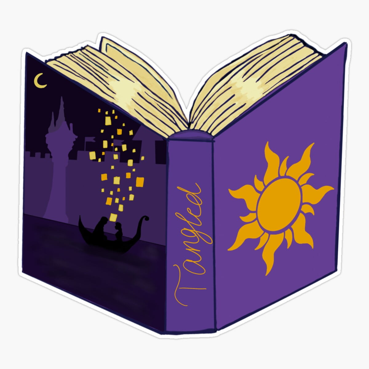 Maneki Tangled Book Er, Phone Decal Water Bottle Stickers Car Decals ...