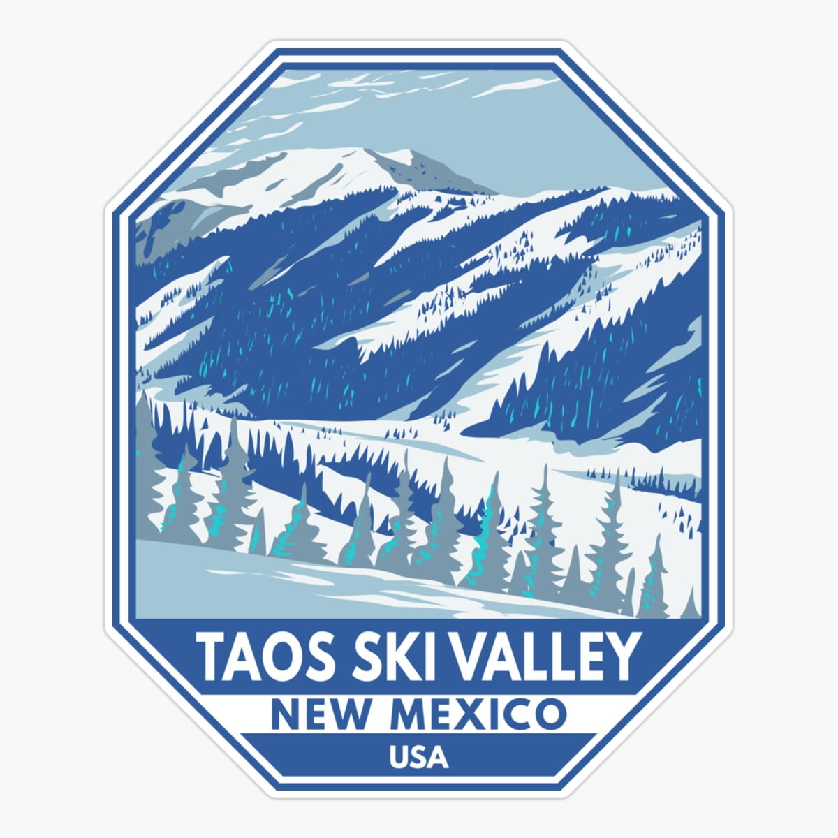 Maneki Taos Ski Valley New Mexico Winter Resort Sticker, Phone Decal ...