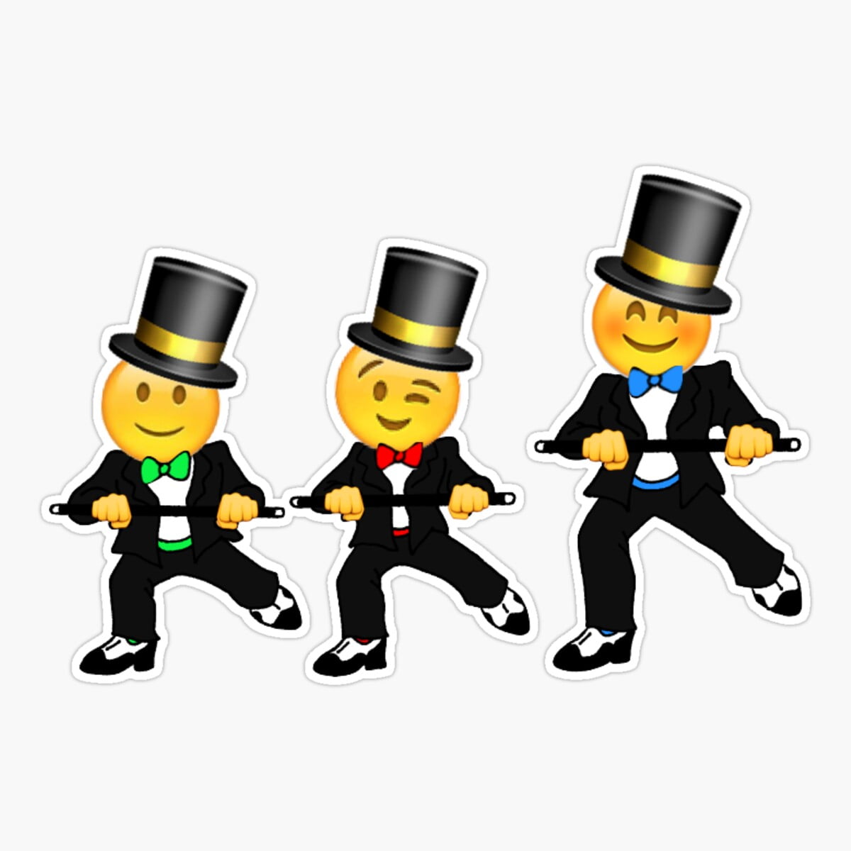 Maneki Tap Dancing Emojis Er, Phone Decal Water Bottle Stickers Car ...