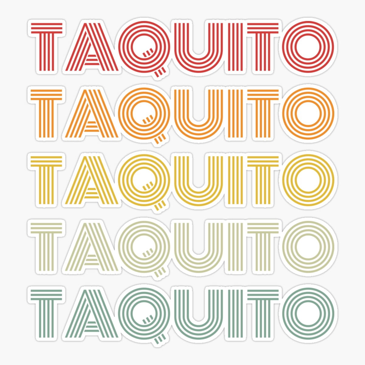 Maneki Taquito Retro Style Sticker, Phone Decal Water Bottle Stickers ...