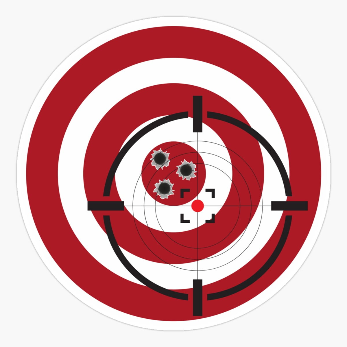 Maneki Target Practice, Red Bullseye With Reticle. Er, Phone Decal ...