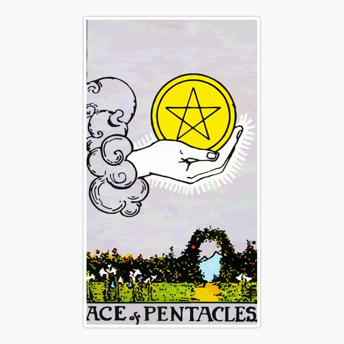 Maneki Tarot - Ace O Pentacles - Money - Coins Er, Phone Decal Water ...
