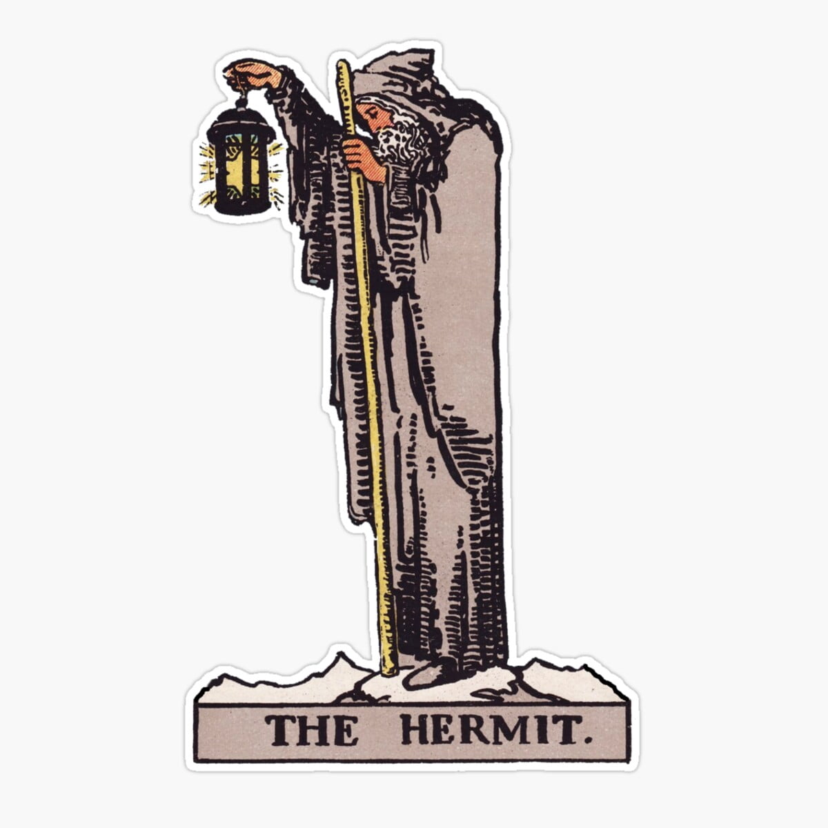 Maneki Tarot Card : The Hermit Er, Phone Decal Water Bottle Stickers ...