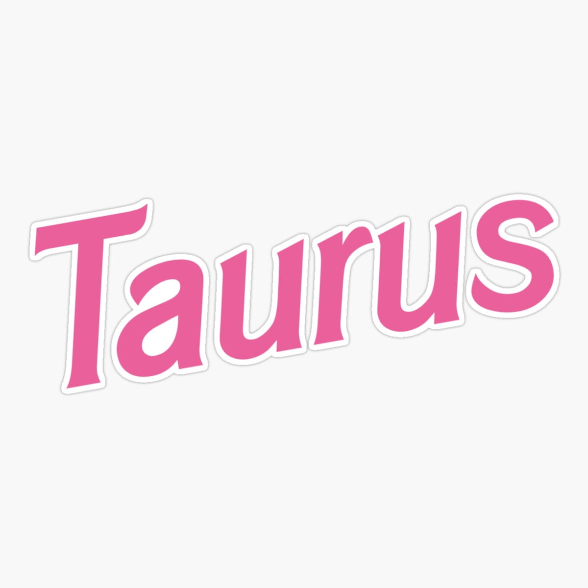 Maneki Taurus Barbie Text Er, Phone Decal Water Bottle Stickers Car ...