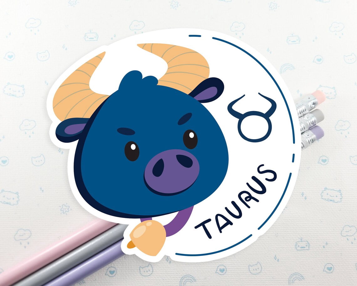 Maneki Taurus Zodiac Sign Er, Astrology Vinyl Er, Star Chart Laptop ...